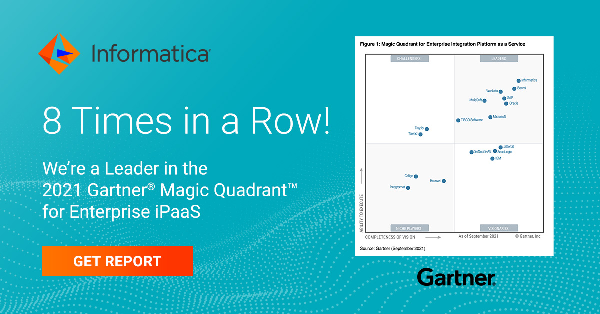 2021 Gartner Magic Quadrant for Enterprise iPaaS | Informatica