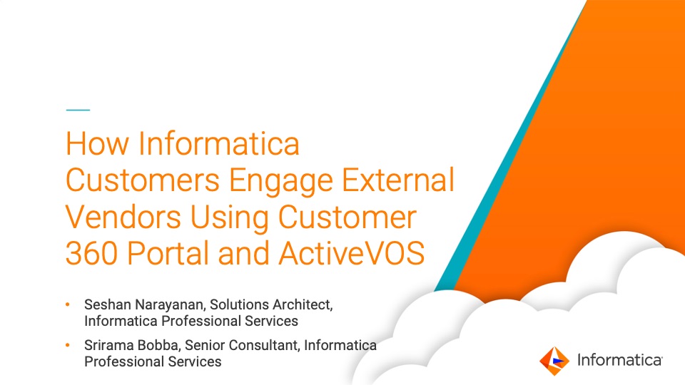 How Informatica Customers Engage External Vendors Using Customer 360 ...