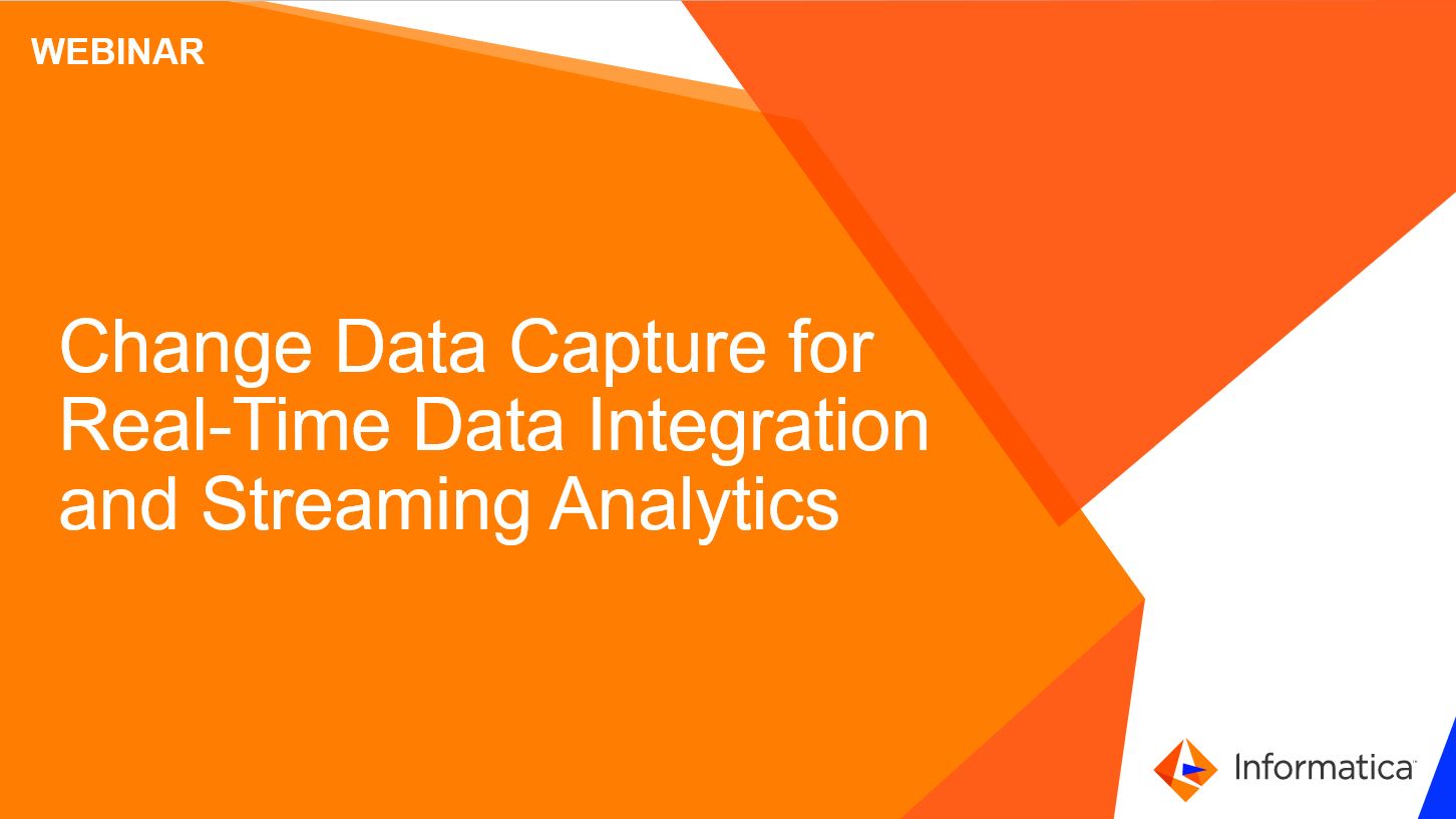 Change Data Capture for Real-Time Data Integration and Streaming ...